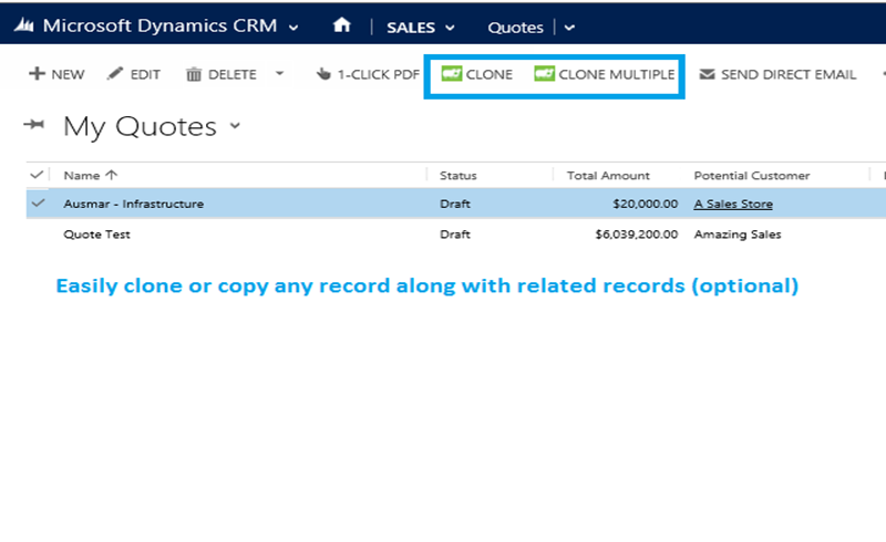 Record Clone | Clone Records Dynamics CRM | Clone Entities | Work 365 Apps