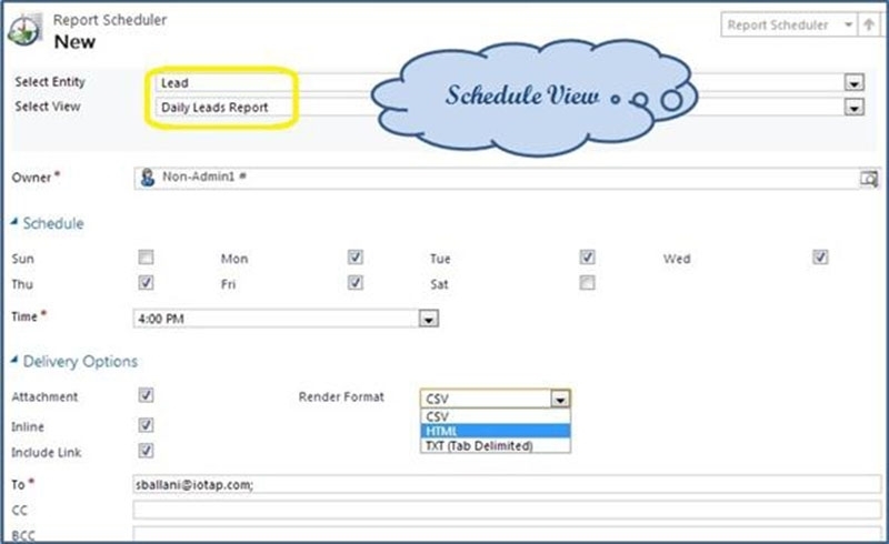 Report Scheduler - Scheduling Reports Dynamics CRM Online | Work 365 Apps